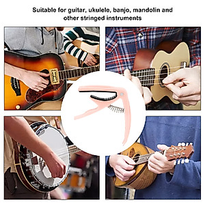 Eujgoov Guitar Capo, ABS Shell 6-String Guitar Clamp with Spring for Acoustic and Electric Guitars (Light)