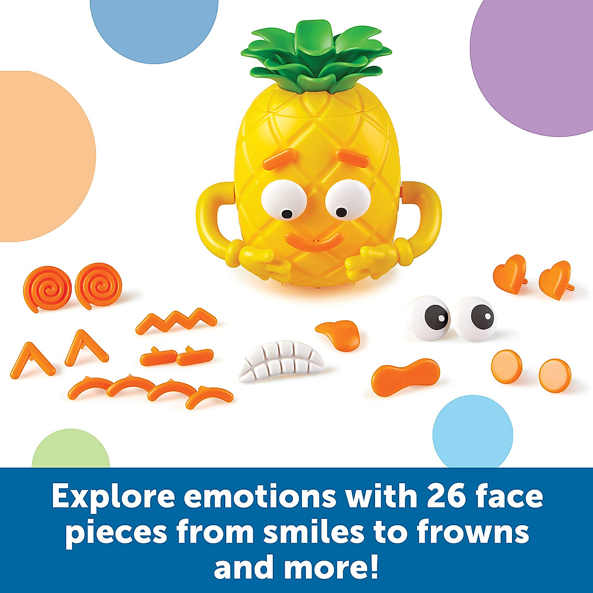 Learning Resources Big Feelings Pineapple - 30 Pieces, Ages 3+ Social Emotional Learning Toy For Boys and Girls, Body Awareness, Toddler Learning Toys