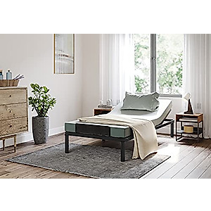 BANTI Adjustable Bed Base Frame, Motorized Head and Foot Incline,Under Bed LED RGB Light, Wireless Remote Control, Dual USB Ports and Customized Positions, Twin XL, Ergonomic, Black