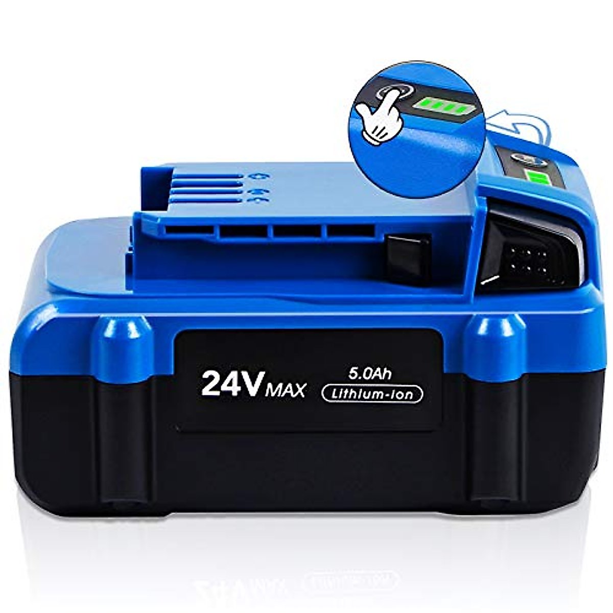 【Upgrade!!】 CaliHutt 24V 5.0Ah High Capacity Replace Battery for Kobalt 24V Battery Max KB624-03 KB524-03 KB424-03 KB224-03 Lithium Ion Cordless Tools Battery[Can't FIT Snow Joe &Sun Joe &Chain Saw]