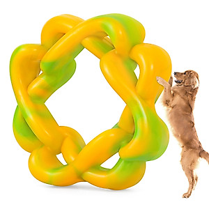 DAOZIJI Indestructible Dog Toys for Aggressive Chewers, Dog Chew Toys Rings for Aggressive Chewers Small Medium Large Breed, Interactive Dog Ring Toys for Boredom, Nylon Super Chewer Dog Toys Chew