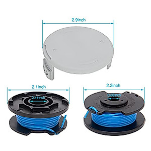 NOTETOUPT AC14RL3A String Trimmer Replacement Spool Line Compatible with Ryobi One+ 24V, 18V, and 40V Cordless Trimmers 0.065" Autofeed Replacement Spool (8 Spools + 1 Cap) by Rain King