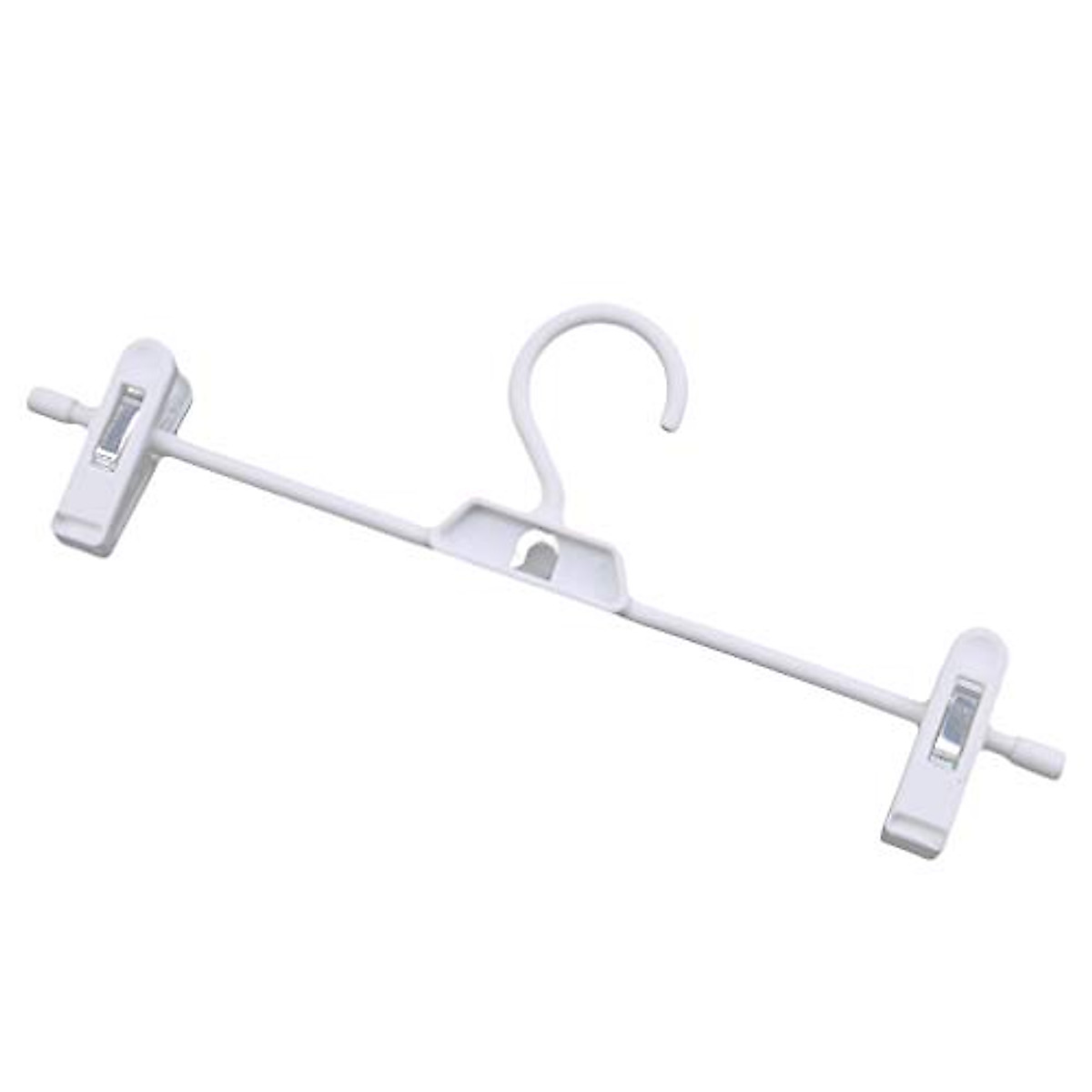 Mvude Cloth Clip Hanger Plastic Pant Hangers Space Saving for Pants Skirts Clothes,White