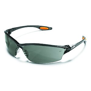 Crews LW212 Law 2 Safety Glasses Orange Temple Inserts w/ Gray Lens (12 Pair) by Crews