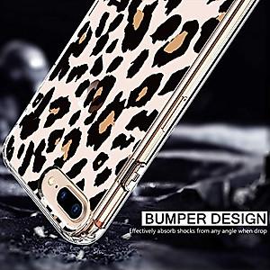 BICOL iPhone 8 Plus Case,iPhone 7 Plus Case Clear with Design for Girls Women,12ft Drop Tested,Slip Resistant Slim Fit Protective Phone Case for Apple iPhone 8 Plus/7 Plus Leopard Patterns