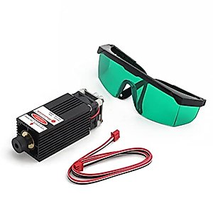 CNCTOPBAOS 1W Engraving Module Focusable Engraving Blue Violet Light Adjustable Focus TTL 450nm 1000mW for CNC 3018 Pro 1610 Pro Mini Desktop Engraver Machine DIY Wood Paper Leather (1W)