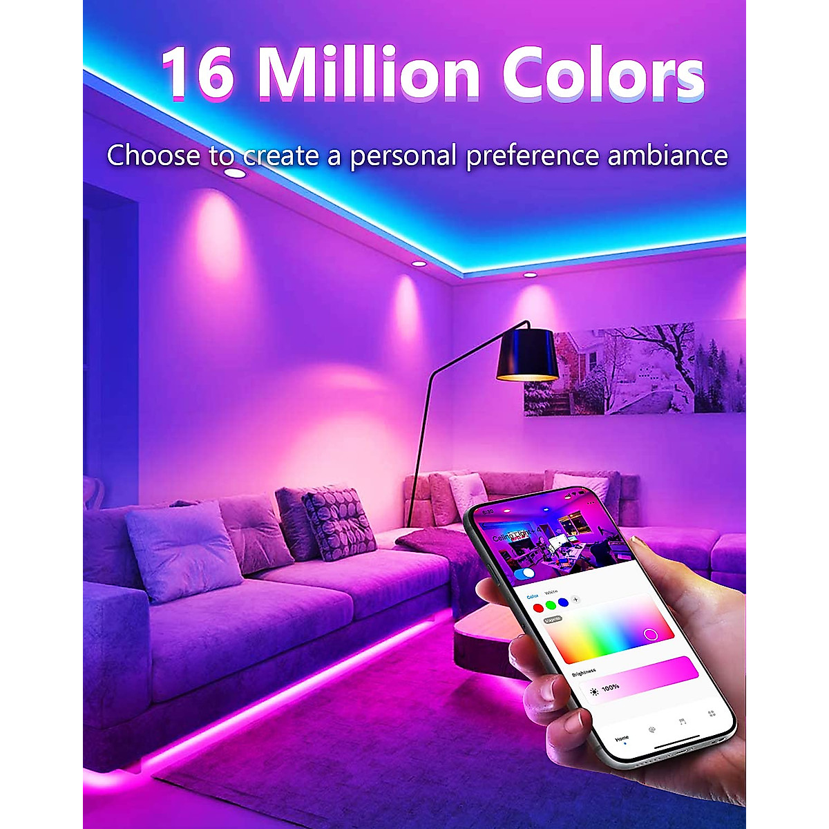 Kaqur Smart Recessed Lighting 4 Inch, 10W 1000lm RGBCW Smart WiFi Recessed Lights with Junction Box, Smart LED Ceiling Light Work with Alexa/Google Assistant, Smart Can Lights APP Control, 8 Pack