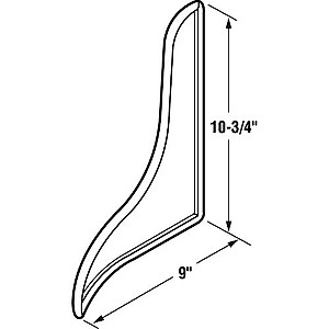 Prime-Line MP6086 Bath Tub Splash Guard, 9 In. x 10-3/4 In., Plastic, White (1 Set)
