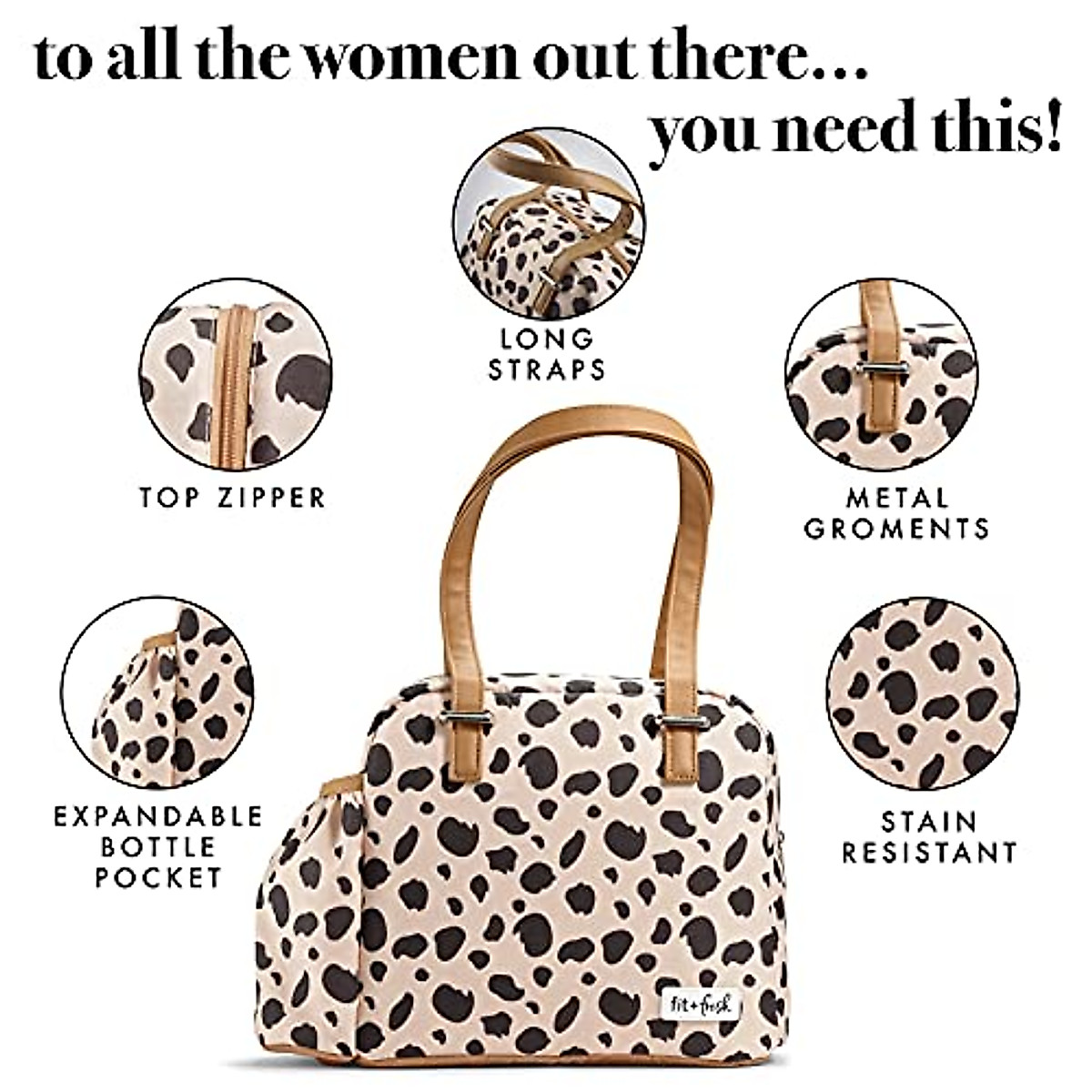 Fit+Fresh Laketown Adult Insulated Lunch Bag women love - Lunchbox, Lunch Tote, Cute Small Lunch Box For Women, Lunch box Men, Lunch Bags Women, Insulated Lunch Box, Lunch Boxes, Adult Lunch, Cheetah
