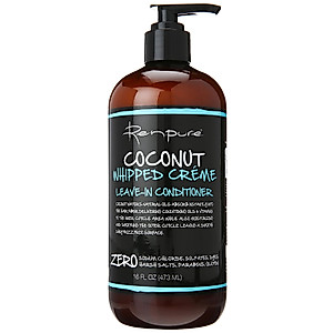 Renpure Coconut Whipped Creme Leave-In Conditioner, 16 oz (Pack of 2)
