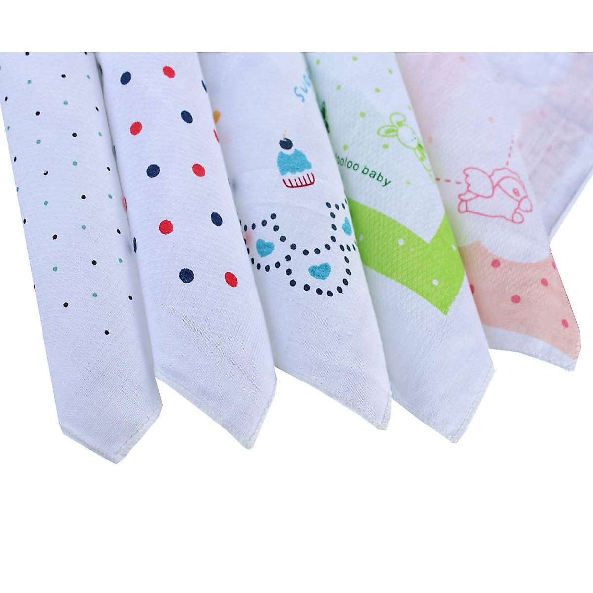 New Cute 100% Cotton Boys/Girls Hankerchiefs 35CM X 35CM Pack