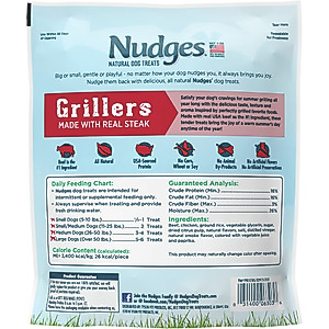 Blue Buffalo Nudges Grillers Natural Dog Treats, Steak, 16oz Bag