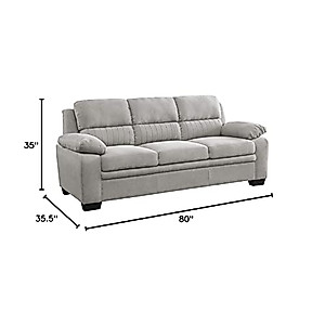 Lexicon Vega Living Room Sofa, Light Gray