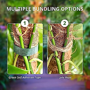 47 Inch Moss Pole for Plants Monstera, Moss for Potted Plants Bendable Plant Stakes for Indoor Plants, Handmade Coco Coir Monstera Plant Support for Plants Grow Upwards