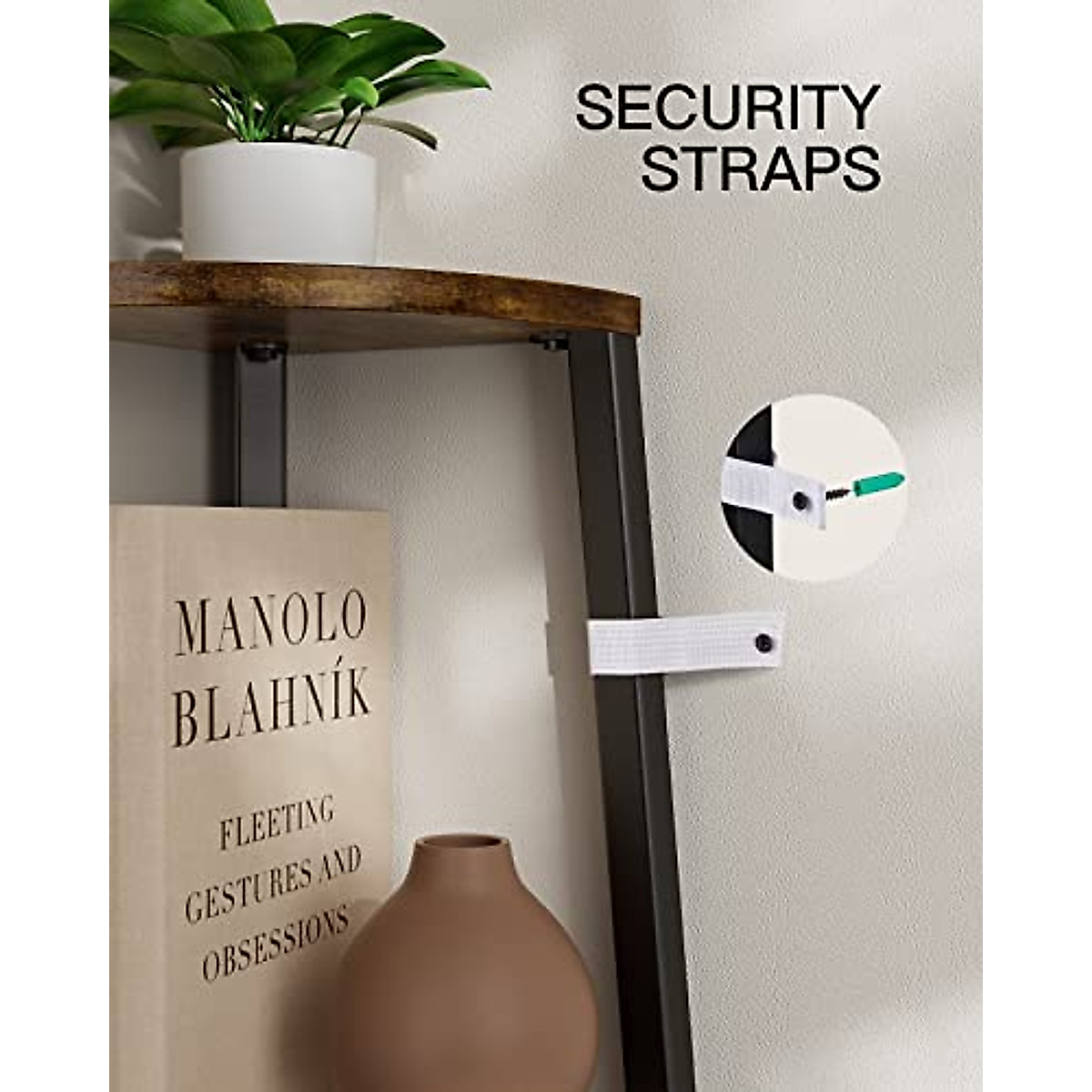 Pipishell Bookshelf, 6-Tier Bookcase with Storage Drawer, Tall Bookshelf Storage Rack with Metal Frame & Wood Grain Finish, Industrial Bookshelf for Living Room, Bedroom, and Home Office, PIBS02WN