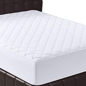 Zoyer Quilted Mattress Pad - Quilted Mattress Cover Deep Pocket Stretches Up to 16 Inches Deep, Fitted Sheet Mattress Topper - Twin