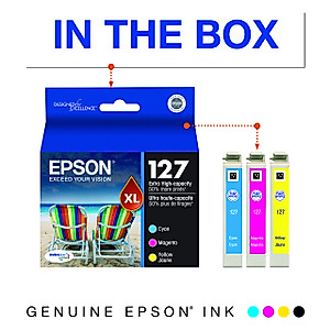 EPSON T127 DURABrite Ultra Ink Standard Capacity Color Combo Pack (T127520) for Select Epson Stylus and Workforce Printers