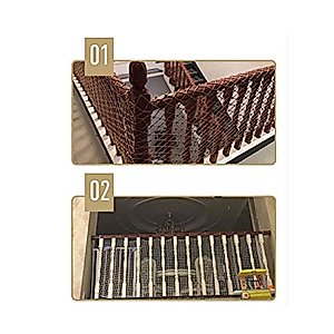 MAGFYLY Banister Guard net Children's Stair Safety Net, Nylon Rope Isolation Net, for Balcony Swimming Pool Anti-Fall Net Bed Fence Net, Including Cable Tie, White, 1x9m (Size : 19m(329ft))