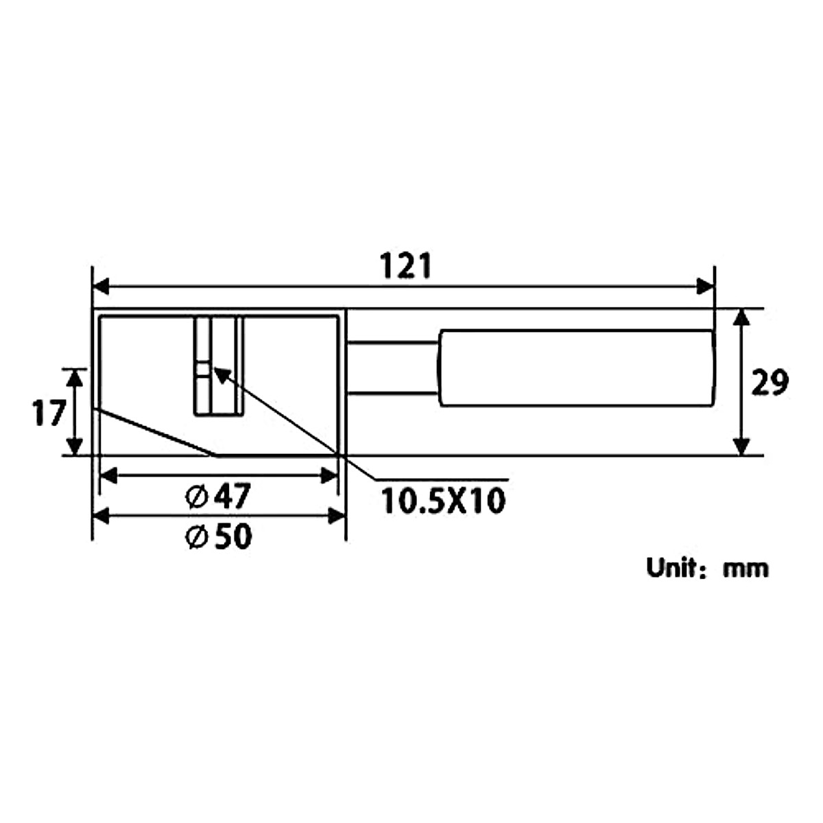 RXXR Single Faucet Handle Compatible with 40mm Tap Cartridge (Cartridge Stem 10 * 10mm) Faucet Replacement Handles Lever for Kitchen Basin Bathroom, Polished Chrome Finish