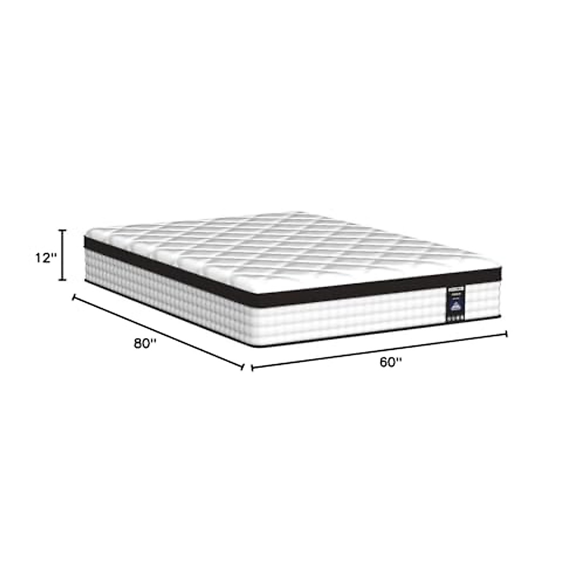 Kescas Queen Size Mattress, 12 Inch Hybrid Mattress with Memory Foam & Heavier Coils, Ergonomic Design for Pressure Relief, Medium Firm Feel