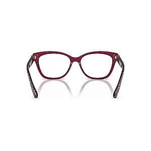 Coach HC6120 Prescription Eyewear Frames, Transparent Ruby/Demo Lens, 54 mm