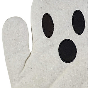 DII Halloween Cooking & Baking Collection Kitchen Accessories, Apron & Oven Mitt Set, Skeleton, 2 Piece