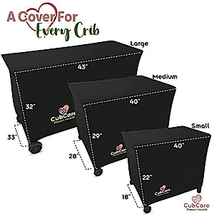 CubCare Pack N Play Blackout Cover - Breathable Pack and Play Blackout Cover with Drawstring Bag, Crib Blackout Cover, Pack N Play Tent Crib Tent, Crib Canopy for Comfortable Sleep Indoor and Outdoor