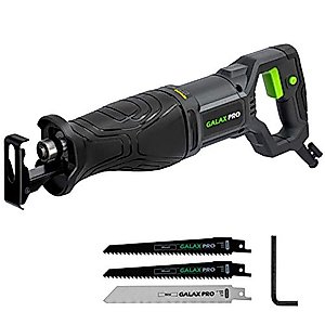 GALAX PRO Reciprocating Saw, 7.5 Amp Variable Speed Corded Reciprocating Saw with1-1/8"(28mm) Stroke Length, 2800SPM and 6" Max. cutting Depth in Wood and Metal Cutting