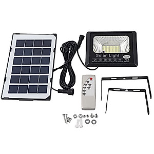 YEmirth Solar Outdoor Lights,IP65 Waterproof 100 LED Solar Flood Lights Outdoor Wall Lights 40W Dusk to Dawn Outdoor Lighting for Balcony, Patio, Garage, Porch, Garden