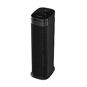 Honeywell AllergenPlus Series Compact HEPA Air Purifier Tower, Allergen Reducer for Large Rooms (200 sq ft), Black - Wildfire/Smoke, Pollen, Pollen, Pet Dander & Dust Air Purifier, HPA175