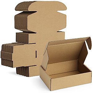 Famagic 12Pack 7x5x2 Small Mailing Boxes - Brown Shipping Boxes for Small Business, Corrugated Cardboard Mailer Boxes for Packaging, Bulk