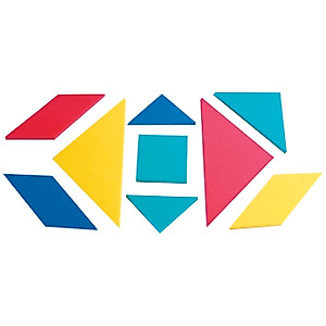 Dowling Magnets Foam Fun Magnet Tangrams, Set of 56