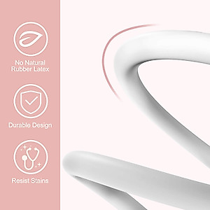 FriCARE Rose Gold Stethoscope - Gorgeous Stethoscopes for Nurses, RN, Nursing School Students - Dual Head Estetoscopio for Professionals, StethoMedic Essentials, Nurses Day Gift, White Tubing, 29 inch