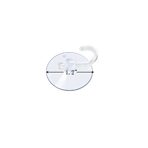AQUANEAT 20 Packs Suction Cups 1.2/1.8 Inch Clear Sucker Pads with Hooks for Glass Home Organization Decoration (1.2 inch)