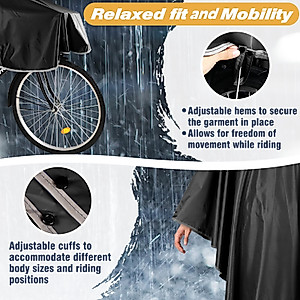 ANYOO Waterproof Rain Poncho Bike Bicycle Rain Capes Lightweight Compact Reusable for Adults