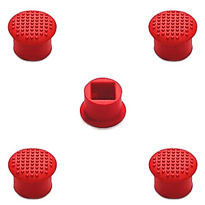 MMOBIEL 5 PCS Rubber TrackPoint Keyboard Mouse Red Cap with Soft Dome and Rim Laptop Pointer for Lenovo ThinkPad X/T/E / / L/P/Yoga Series