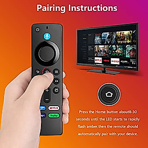 Voice Replacement (3rd Gen) TV Remote Controls, Requires Compatible with Fire TV Stick /4K/Max/Lite/Cube