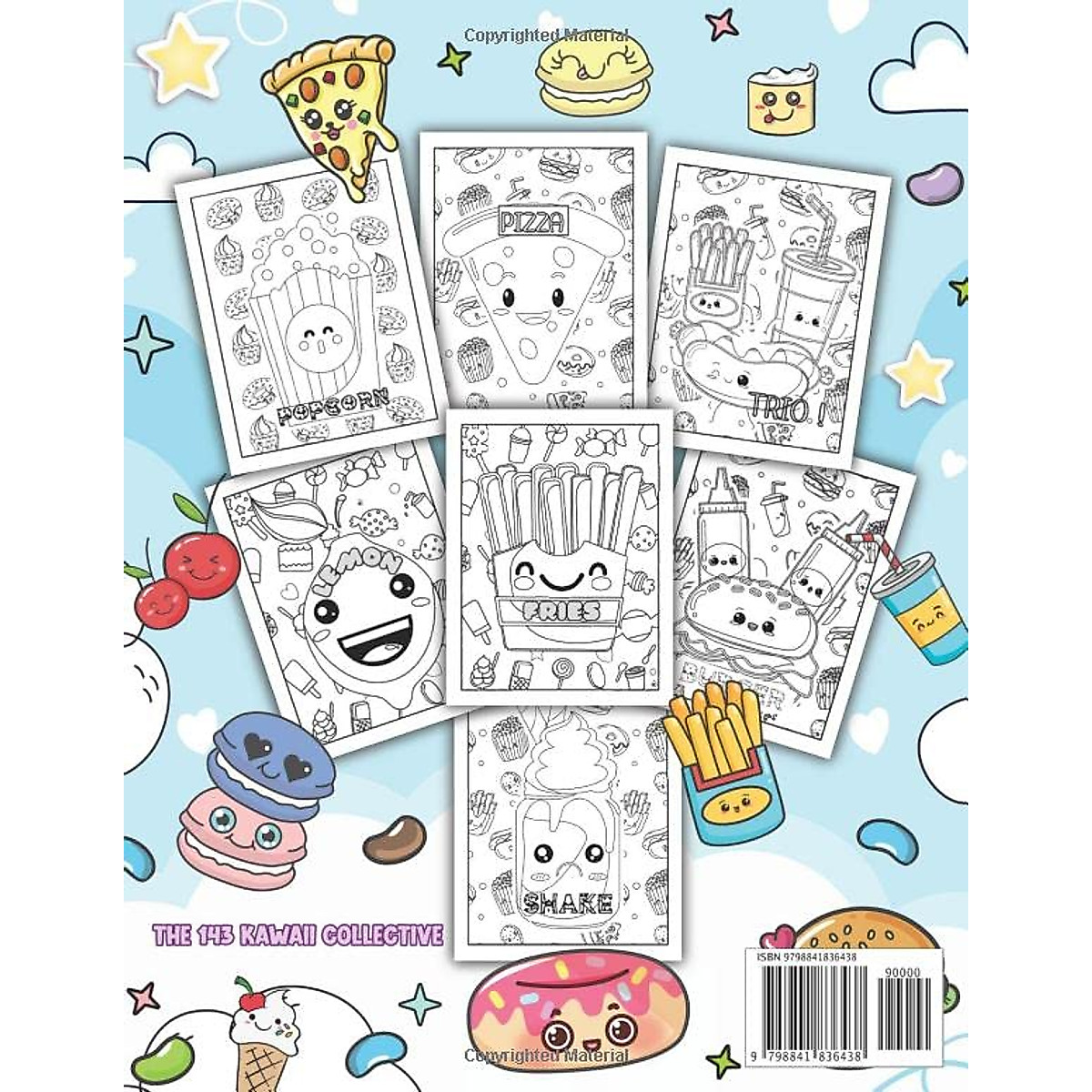 KAWAII Food Coloring Book. Super Cute, Sweet & Fun. 8.5 x 11 Inch. Great for Kids, Teens, Adults & Seniors: 40 Fab & Loveable Illustrated Designed ... Xmas, Thanksgiving or any Gifting Occasion