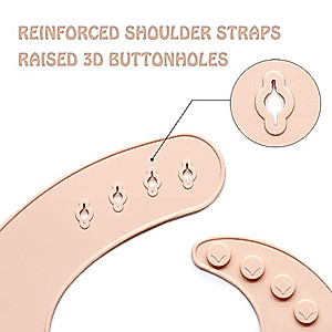 Ginbear Baby Bowls with Suction First Stage, Baby Girl Silicone Bibs, Baby Feeding Spoons, Baby Led Weaning Supplies for Ages 6 Months+ (Baby Pink)