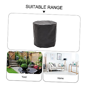 INOOMP 4pcs Furniture Dust Cover Lounge Deep Cover Outdoor Furniture Cover Garden Waterproof Chair Covers Loveseat Slipcover Outdoor Chair Tea Black 190 Silver Coated Polyester Taffeta