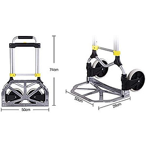 Shopping Trolley on Wheels Multi Function Shopping Cart Lightweight Aluminium Barrow Cart Mini Folding Trolley Storage Hand Trucks,