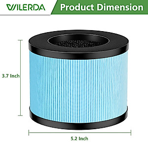 TZ-K1 True HEPA Replacement Filter Compatible with Tolife TZ-K1, FreAire KN6391, Kloudi DH-JH01,POMORON MJ001H, MJ012H, EPI081/EP1081, Intelabe EPI080/EP1080 Air Purifier, 2 Pack - Standard Version