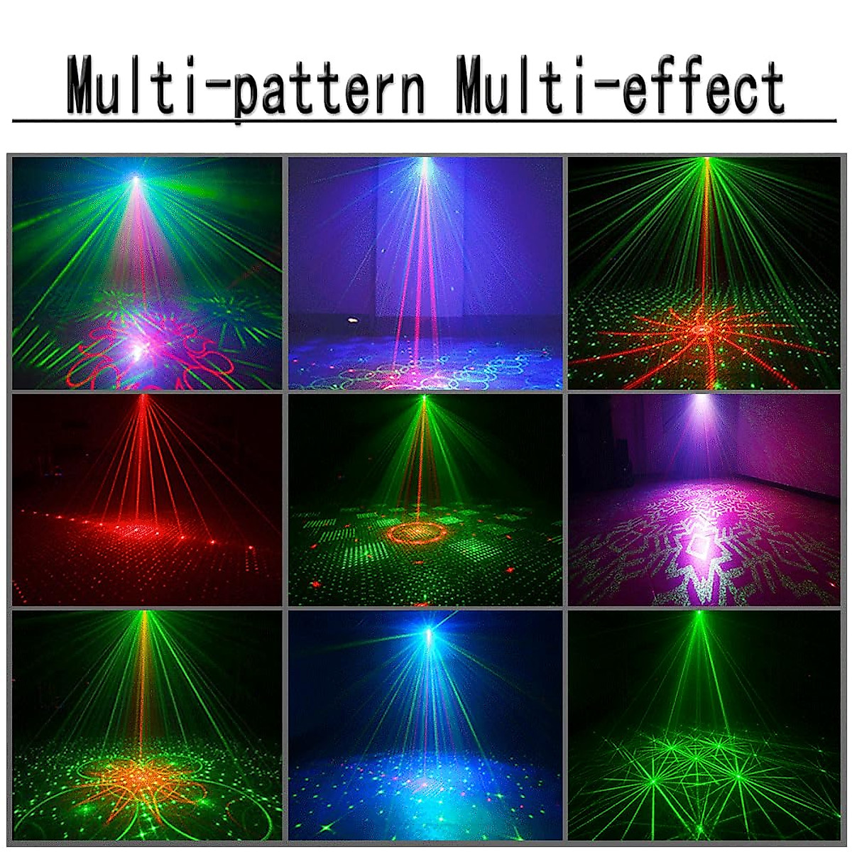 Party Lights Disco Lights,Sound Activated Strobe Light with Remote Control Stage Lights,DJ Lights Various Patterns Projector Effect for Bar Club Birthday Parties Christmas Holiday Party Decorations