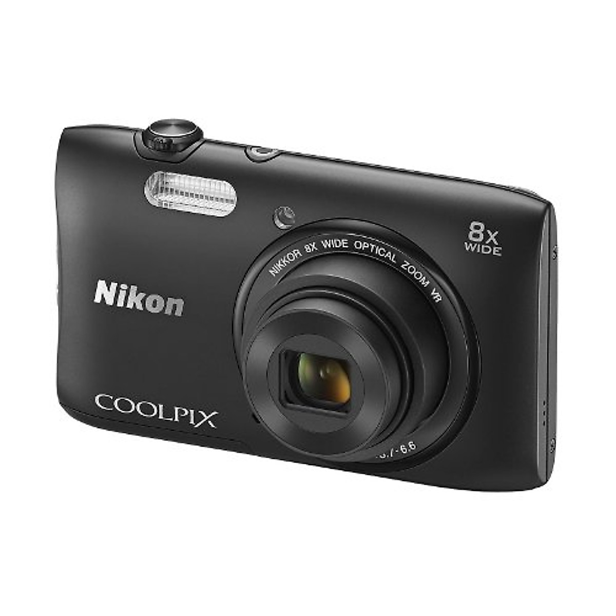 Nikon COOLPIX S3600 20.1 MP Digital Camera with 8x Zoom NIKKOR Lens and 720p HD Video (Black) (Discontinued by Manufacturer)