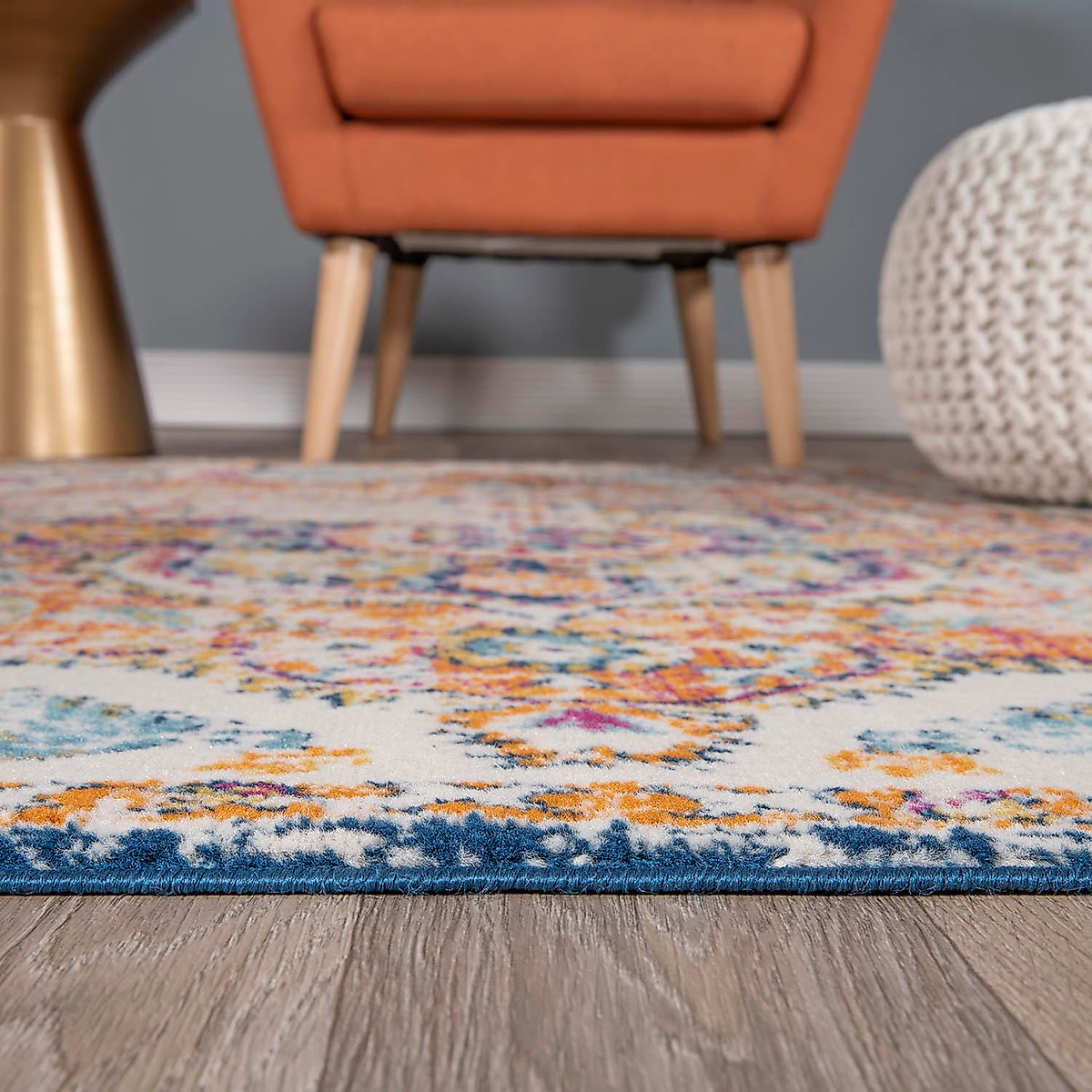 Rugshop Vintage Distressed Bohemian Runner Rug 2' x 7' Multi