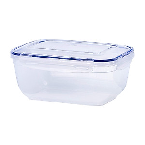 Superio Pack of 4 Plastic Food Storage Containers with airtight Lid for Pantry, Fridge- 80 Oz- BPA Free, Leakproof Sealed Container- Microwave, Dishwasher and Freezer Safe, Clear (Clear)