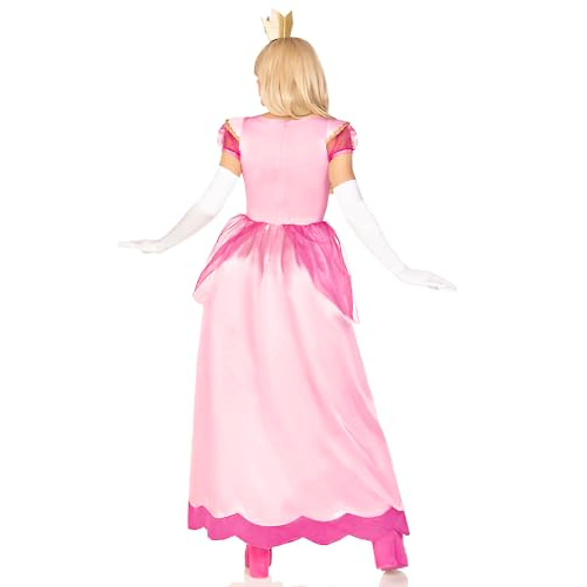 Leg Avenue 2 Piece Classic Pink Princess Full Length Ball Gown Costume Set with Gloves for Women, Large