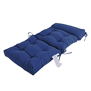 QILLOWAY Indoor/Outdoor High Back Chair Cushion,Tufted, Replacement Cushions - Pack of 4. (Navy)