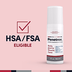 Penetrex Joint & Muscle Therapy - Soothing Gel for Back, Neck, Hands, Feet - Premium Whole Body Rub with Arnica, Vitamin B6 & MSM - 3oz Roll On Gel (3-Pack)