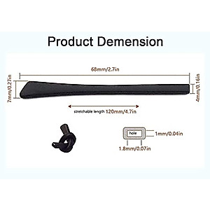 Eyeglass End Tips, 10 Pairs Silicone Anti-Slip Ear Sock Pieces Tube Sleeve Eyewear Soft Replacement Tips ONLY for Thin Slim Flat Wire Eyeglass Sunglasses Legs - 5 Colors